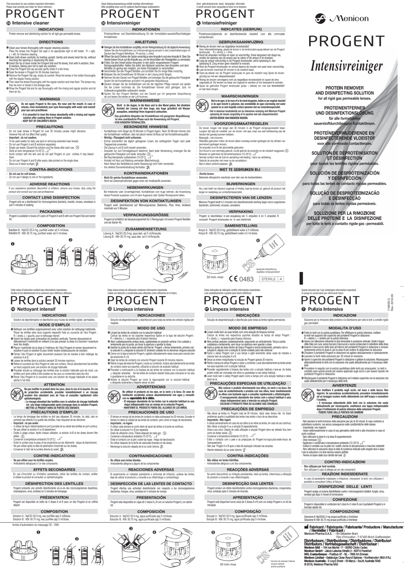 Top Optik Pfeil GmbH Mainz | Menicon PROGENT Intensivreiniger 5 ...